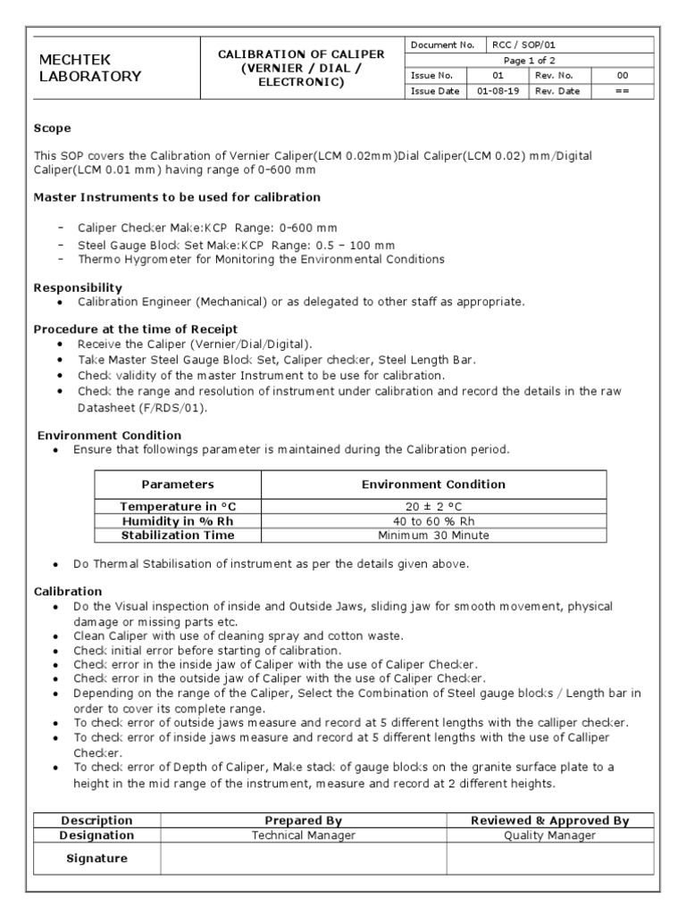 Vernier Caliper | PDF | Calibration