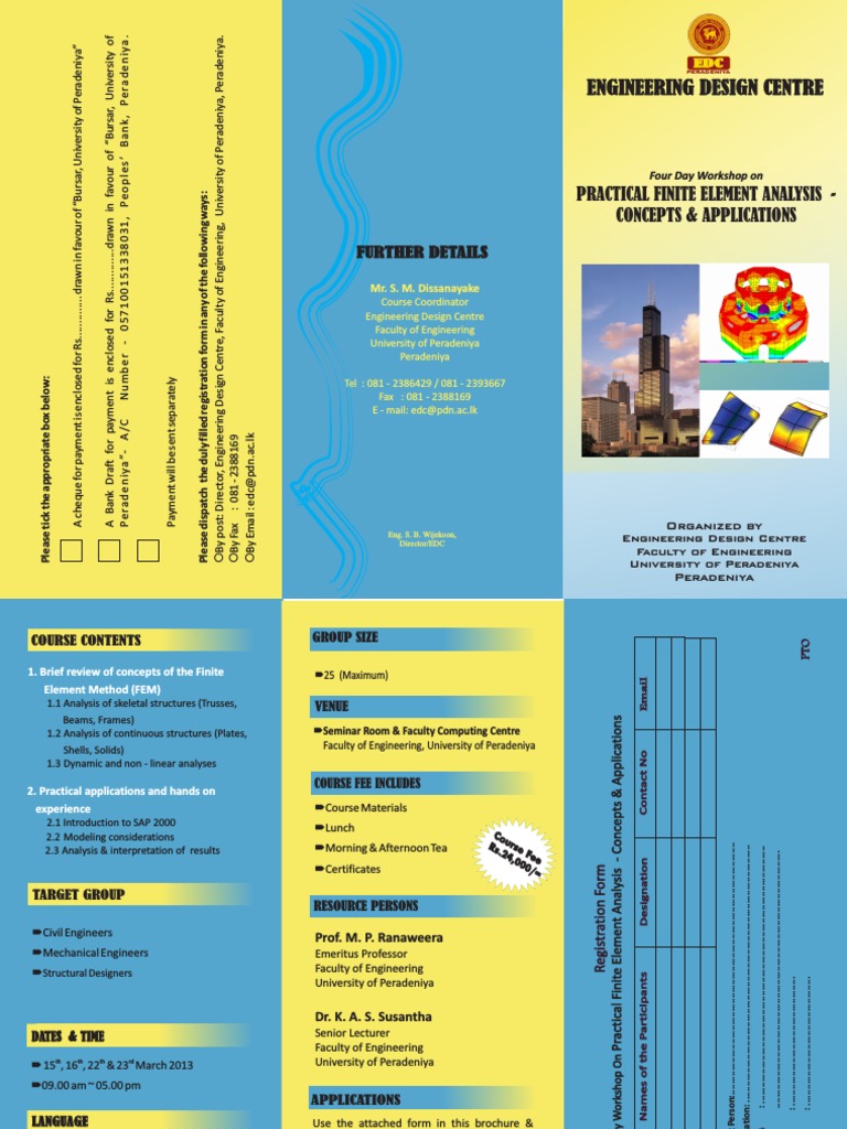 Four Day Workshop On Practical Finite Element Analysis - Concepts ...