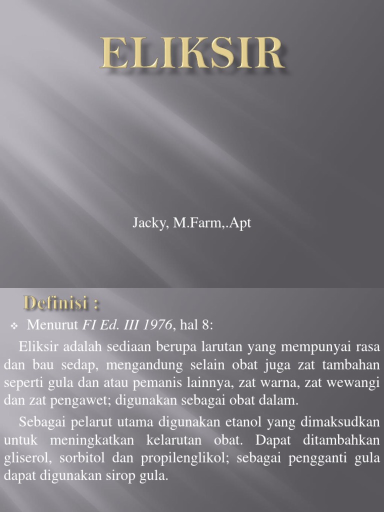 Eliksir | PDF | Sains & Matematika