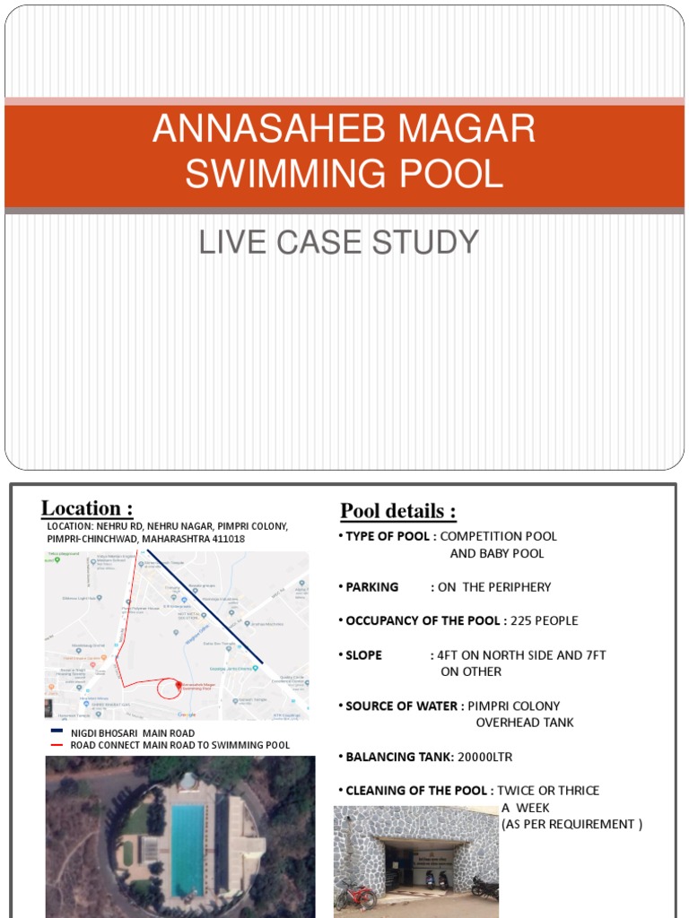 Annasaheb Magar Swimming Pool: Live Case Study | PDF | Shower | Tourist ...