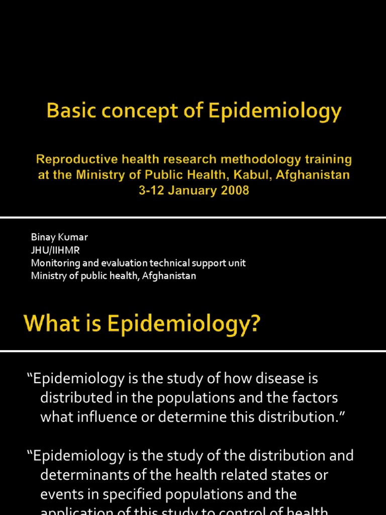 Basic - Concept - Epidemiology 2008 PDF | PDF | Public Health ...