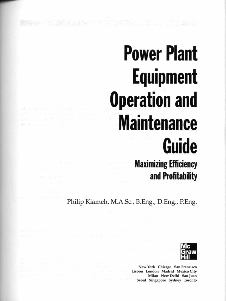 Power Plant Equipment Operation and Maintenance Guide: Maximizing ...
