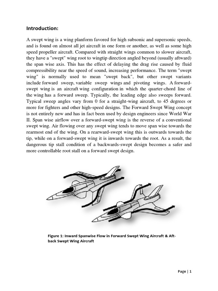 Forward Swept Wing Aircraft Overview | PDF | Airfoil | Spaceflight ...