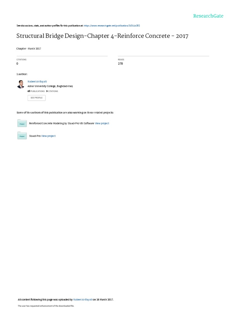 StructuralBridgeDesign Chapter4 ReinforceConcrete 2017 | PDF | Art ...