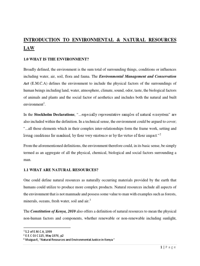 INTRODUCTION TO ENVIRONMENTAL and NATURA PDF | PDF | Sustainability ...