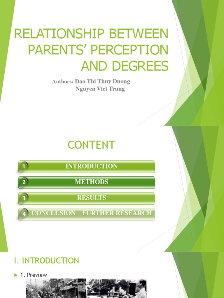 Relationship Between Parents' Perception and Degrees | PDF | Self ...