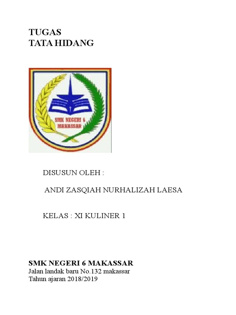 Tata Hidang | PDF
