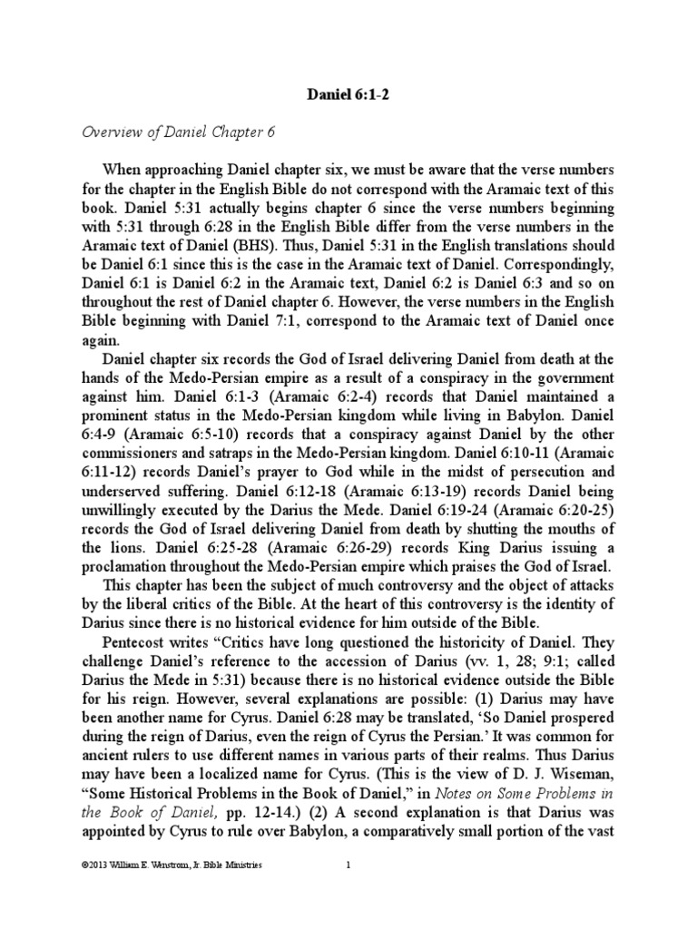 Overview of Daniel Chapter 6 | PDF | Cyrus The Great | Europe Travel