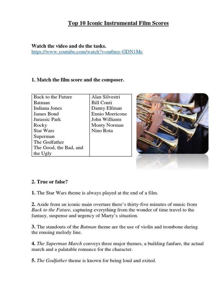 Top 10 Iconic Instrumental Film Scores | Download Free PDF | Film Score ...