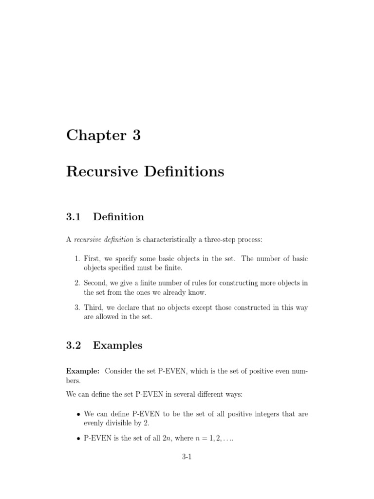 Chap03 PDF | PDF | Recursion | Definition