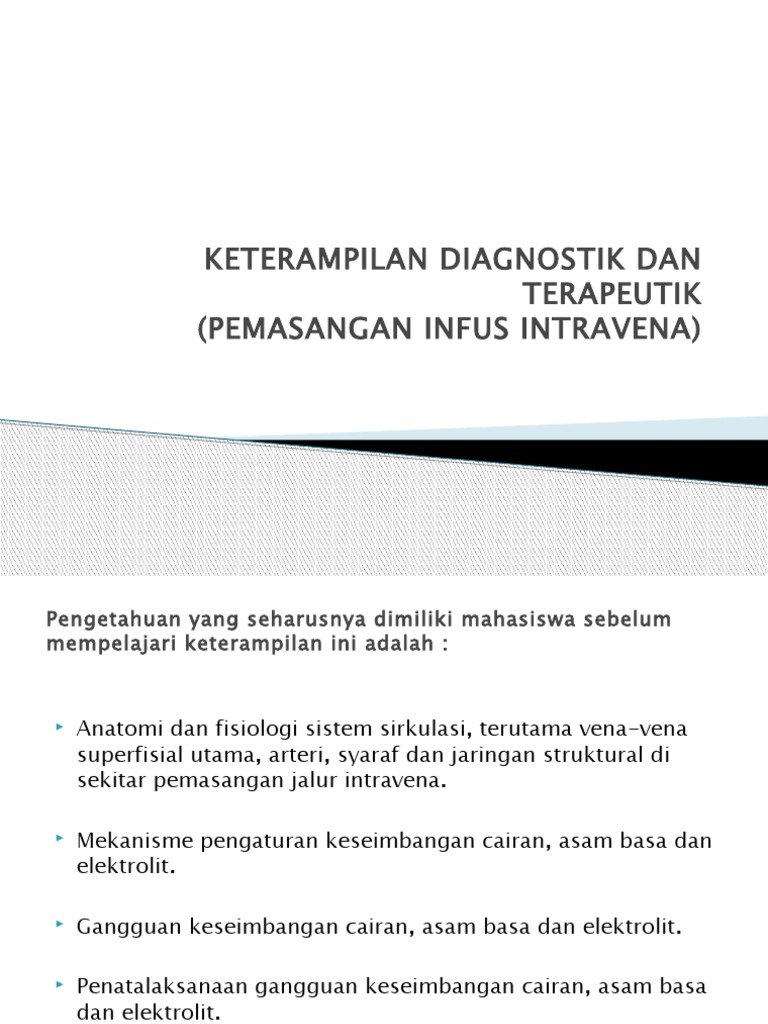 Pemasangan Infus | PDF