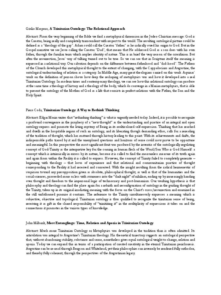 VV | PDF | Trinity | Ontology