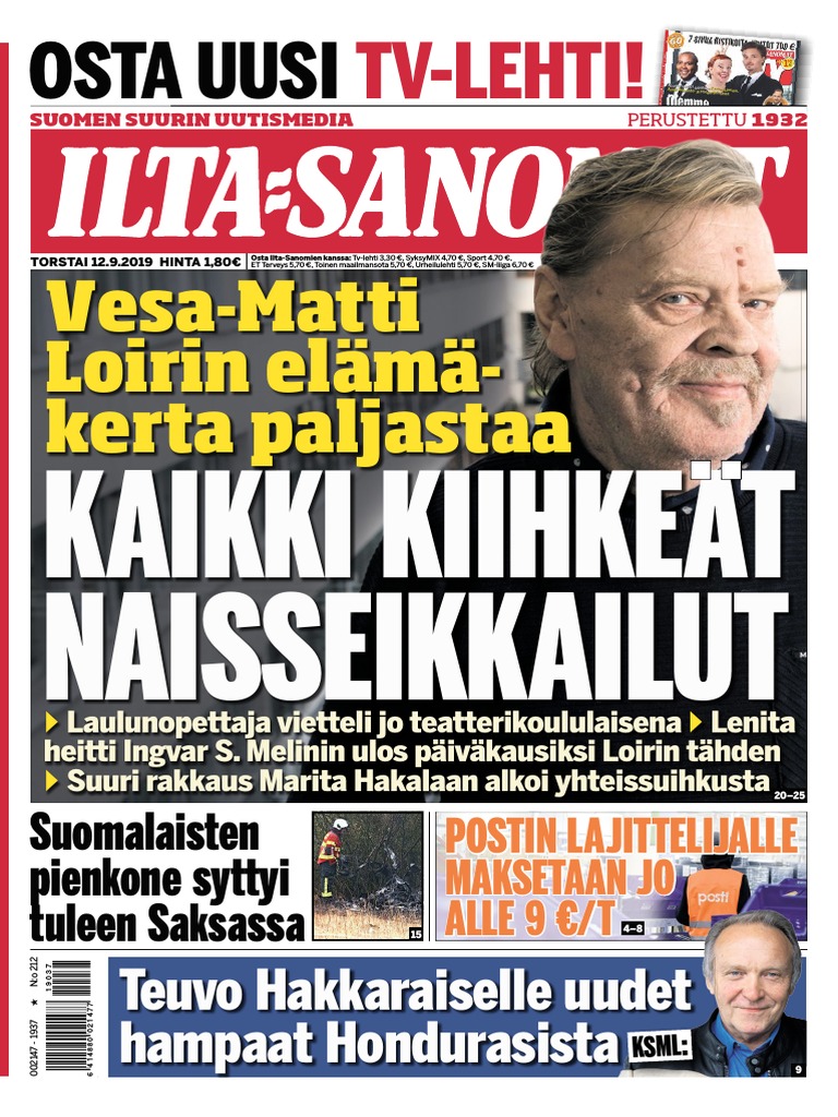 Ilta Sanomat - 2019 09 12 | PDF