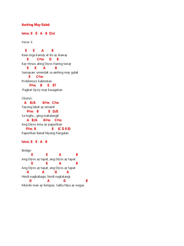 Awiting May Galak | PDF