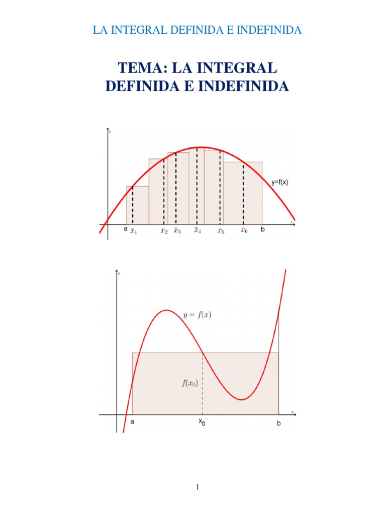 Notas 02 La Integral Definida e Indefinida PDF | PDF | Integral | Derivado