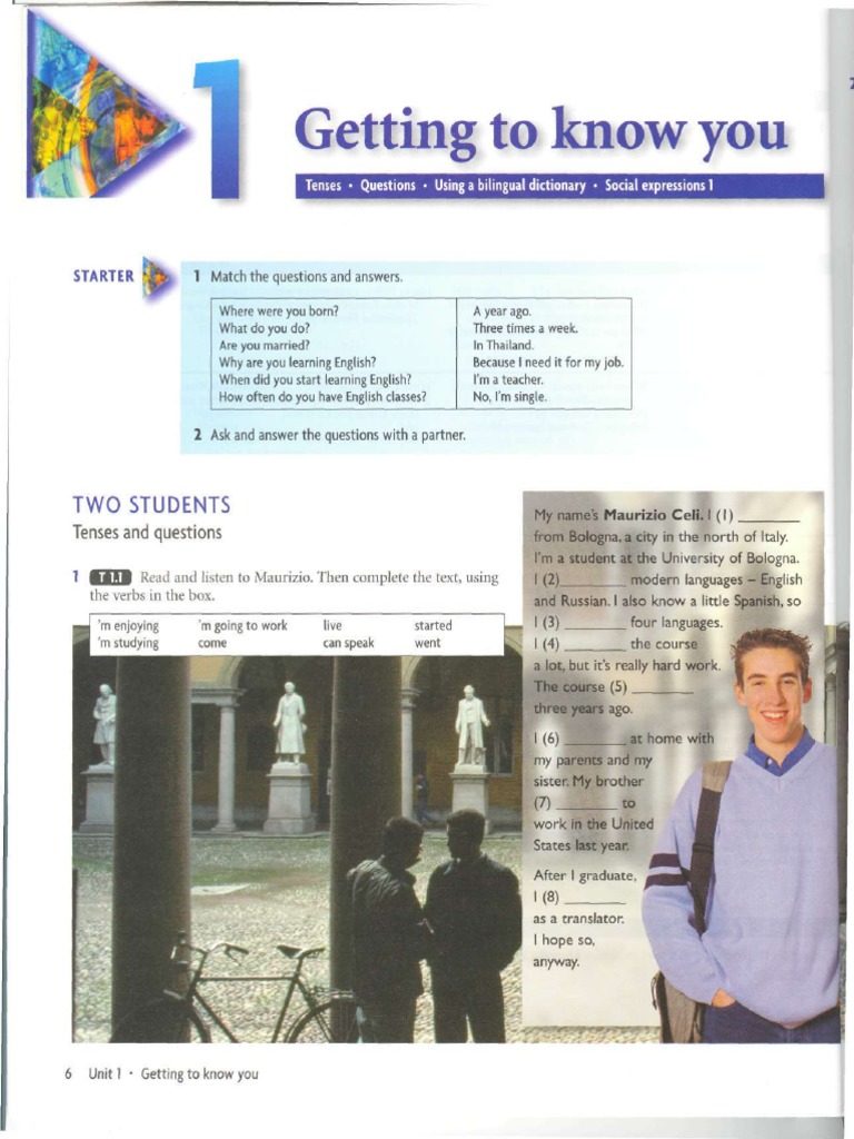 Getting To Know You I: Two Students | PDF | Question | Communication