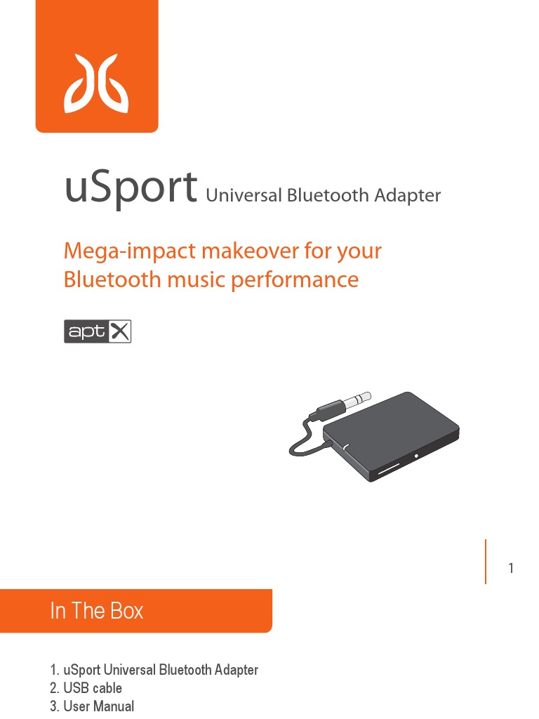 USport Universal Bluetooth Adapter | PDF | Bluetooth | Headphones