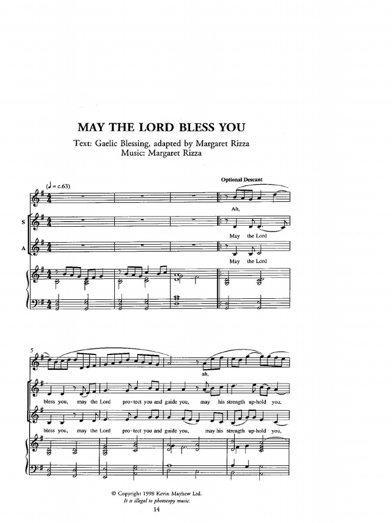 Rizza - May The Lord Bless You | PDF
