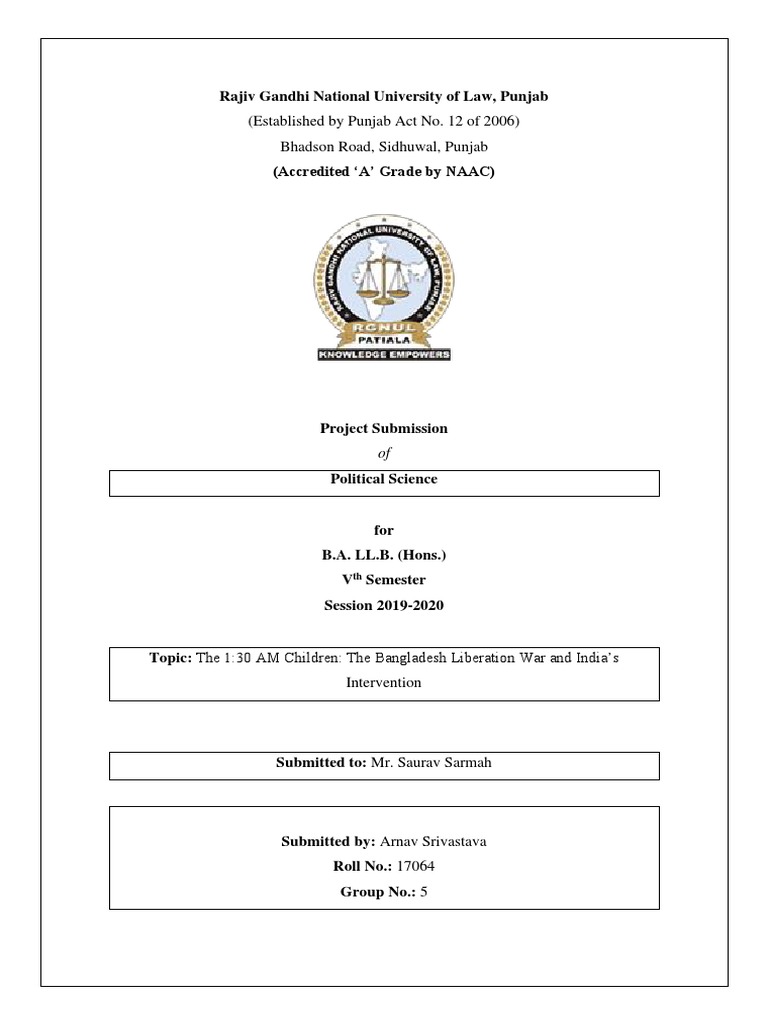 Pol Project 5 Sem | PDF | Pakistan | International Relations