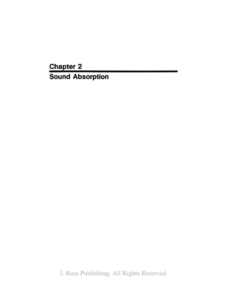 Sound Absorption and Reverberation | PDF