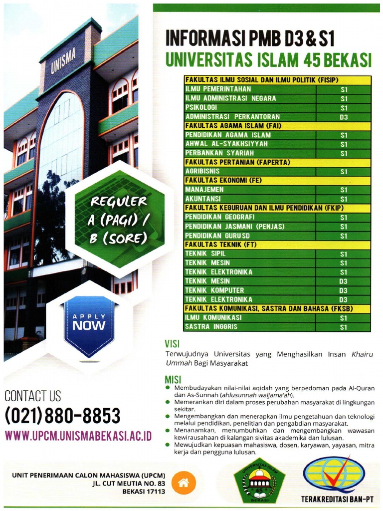 Brosur PMB S1 Reguler A Dan B PDF | PDF