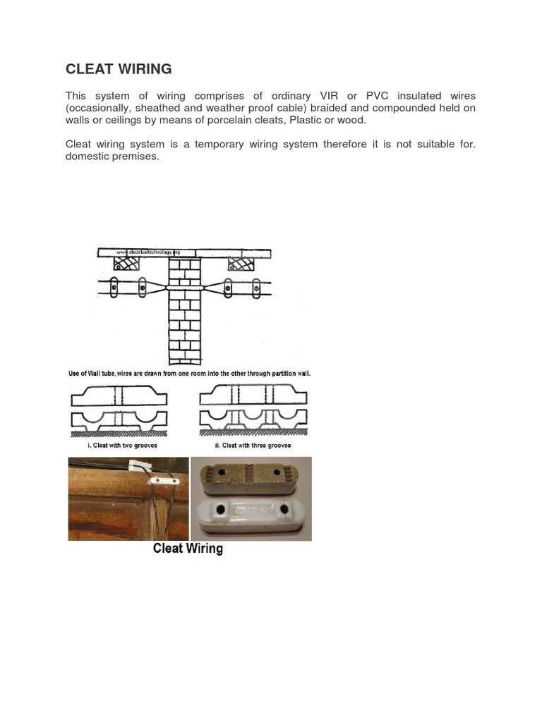 Cleat Wiring | Download Free PDF | Electrical Wiring | Sheet Metal