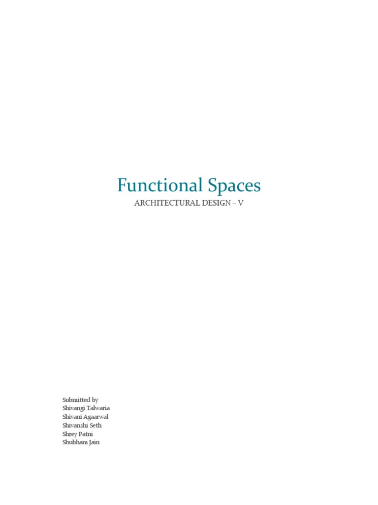 Functional Spaces: Architectural Design - V | PDF | Room | Hotel