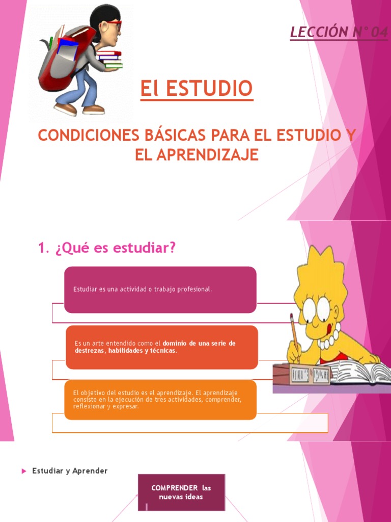 4 CONDICIONES BASICAS PARA EL ESTUDIO Y EL APRENDIZAJE.pdf | Epistemología | Aprendizaje