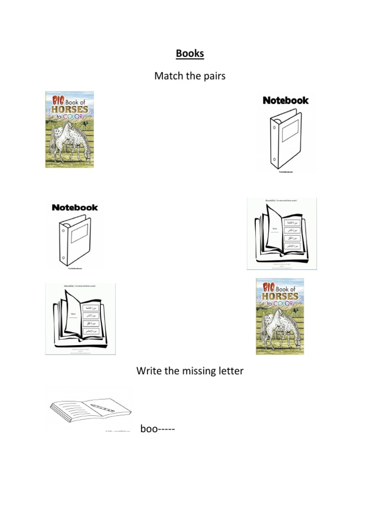 Match The Pairs: Books | Download Free PDF | Books