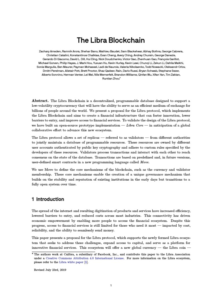 The Libra Blockchain 1564397382 PDF | PDF | Programming Language ...