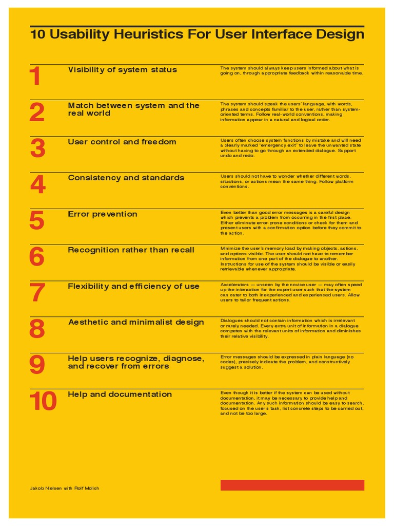 10 Usability Heuristics For User Interface Design | PDF | Usability | Information