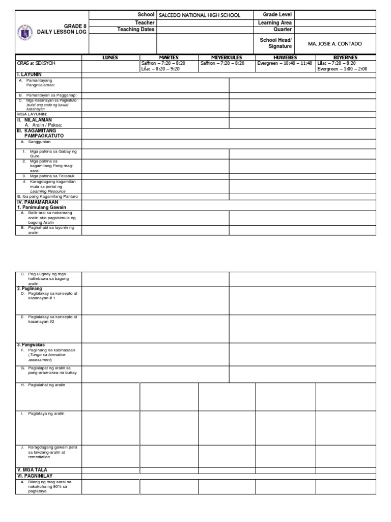 EsP DLL Template | PDF