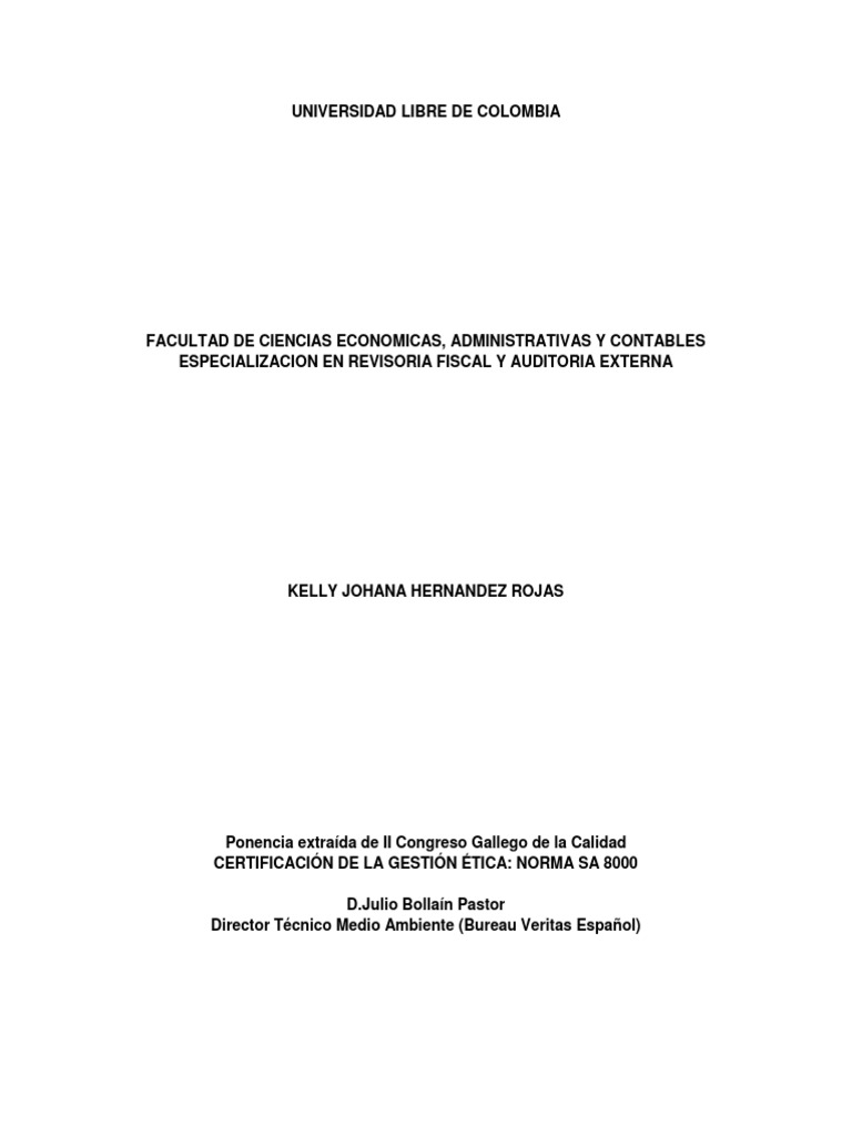 Certificación Ética: Norma SA 8000 | PDF | Derecho laboral ...