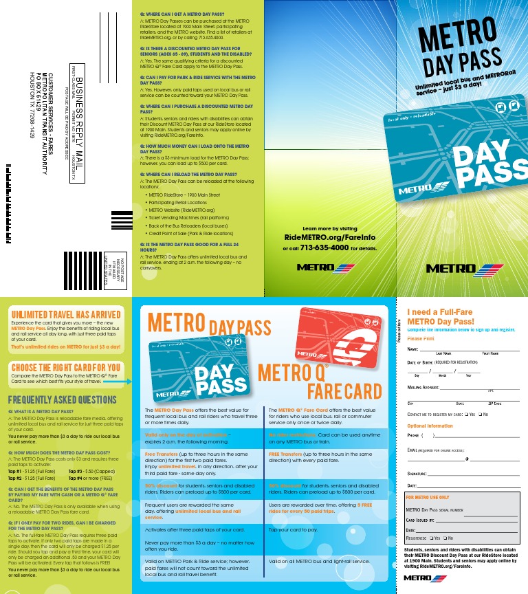 Day Pass Brochure en | PDF | Public Services | Passenger Rail Transport