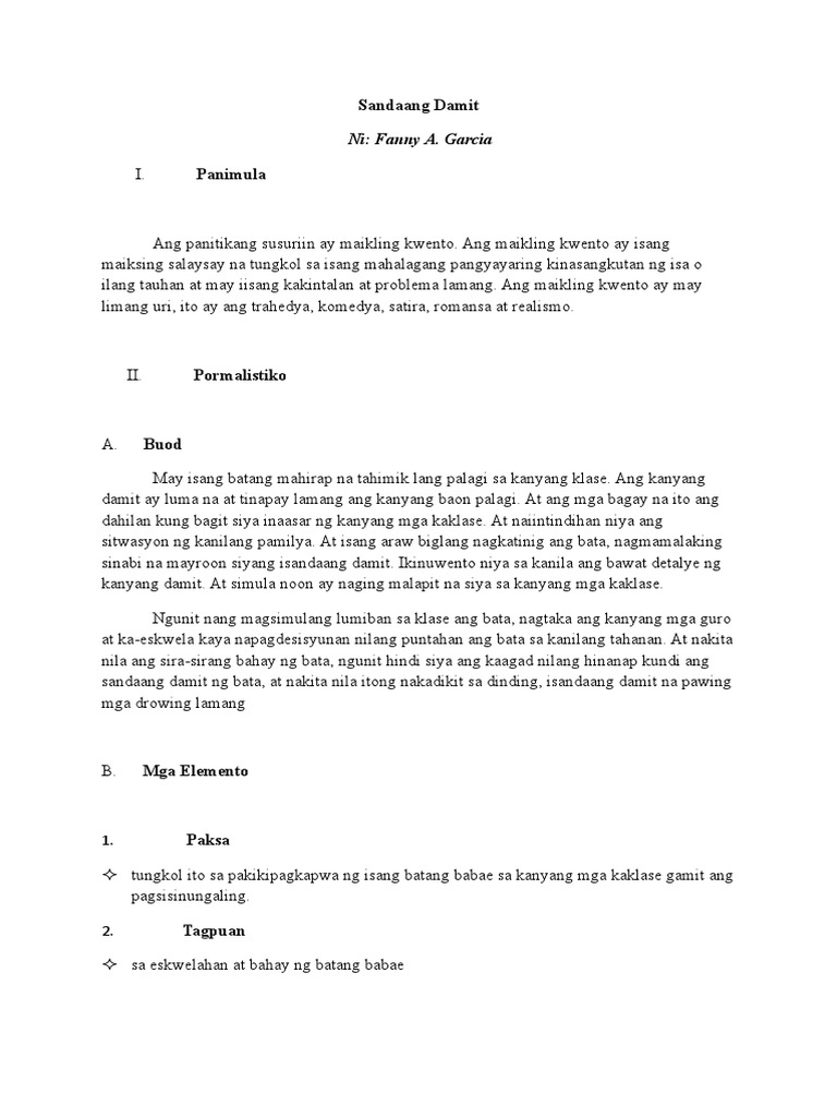 Sandaang Damit | PDF