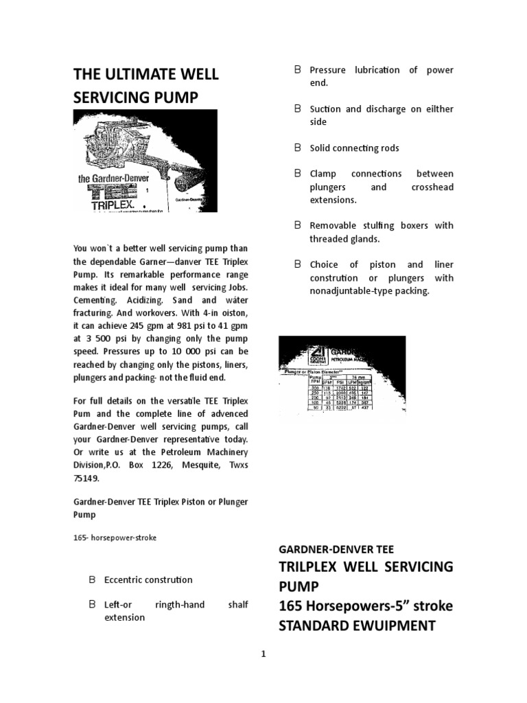 Bombas Triplex | PDF | Pump | Piston