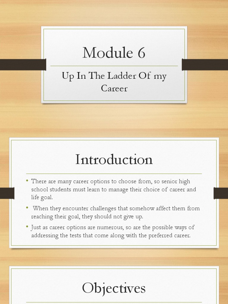 Module 6 - Up in The Ladder of My Career | PDF | Motivation | Motivational