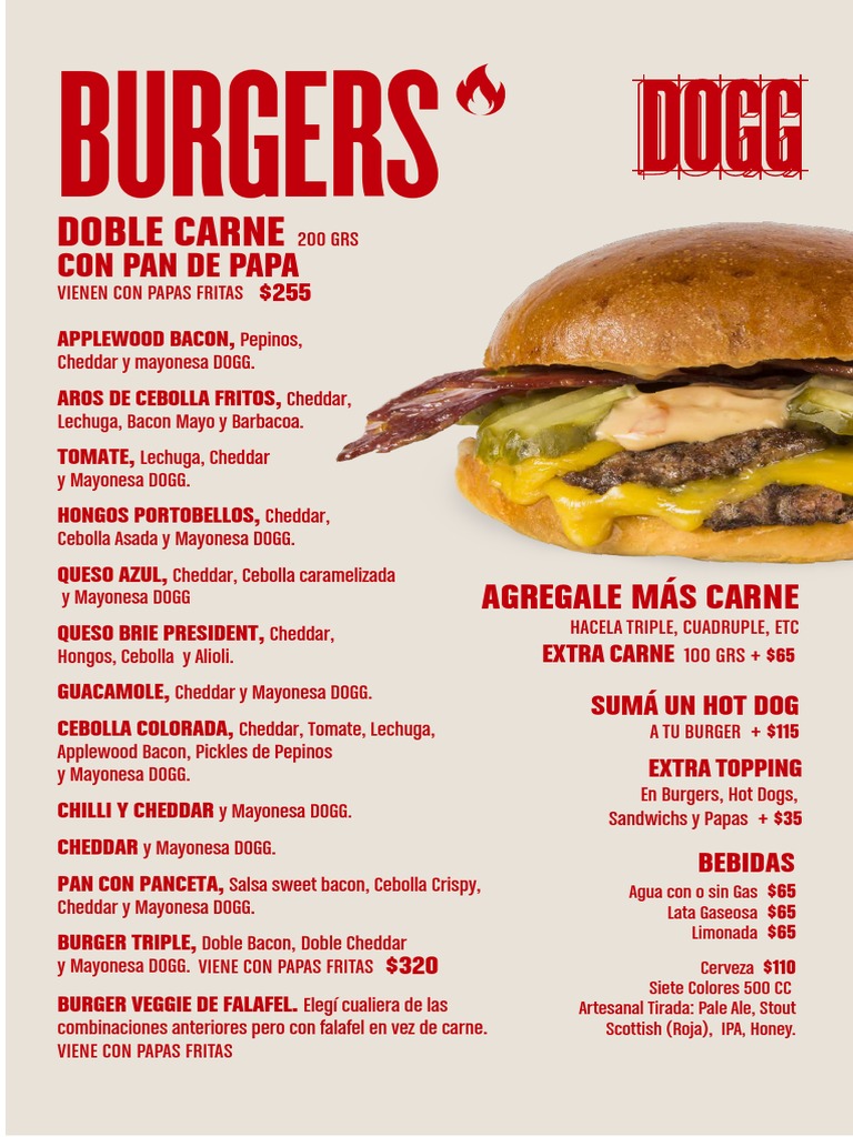 DOGG Menu Abril 2019 | PDF | Pancho | Cocina