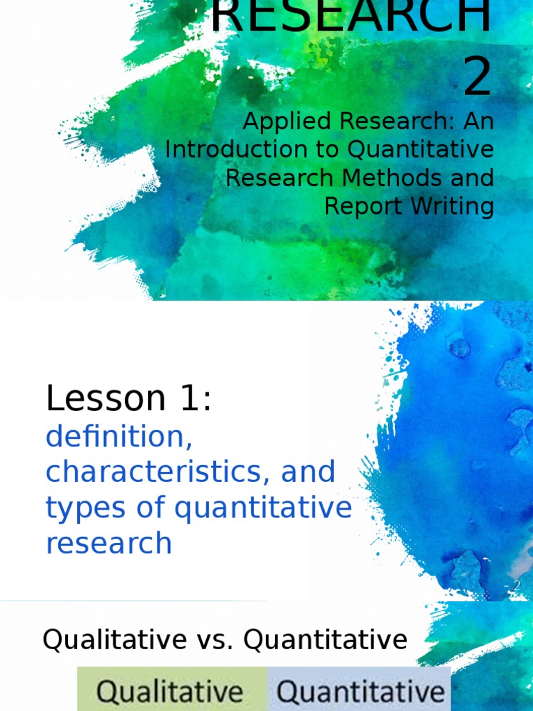 Research 2 - Lesson 1 | PDF | Validity (Statistics) | Experiment