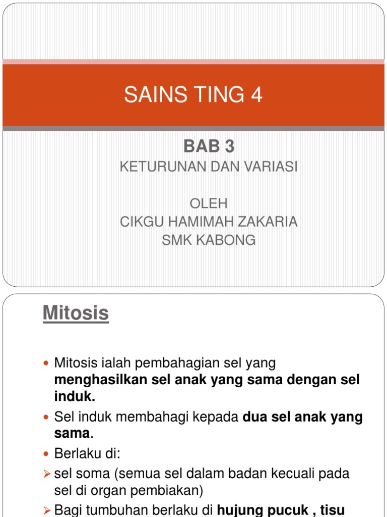 Bab 3 Sains T4 | PDF