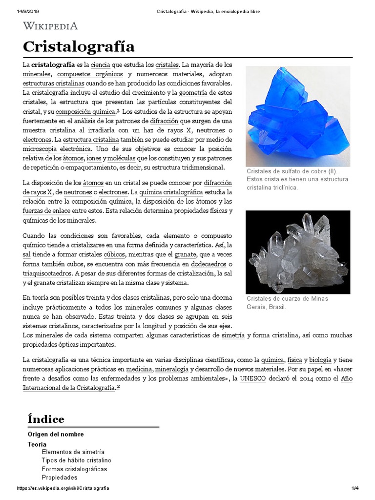 Cristalografía | PDF | Cristalografía | Biofísica