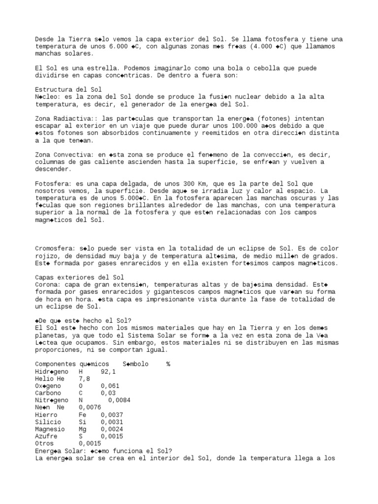 Estructura Del Sol | PDF | Astronomía estelar | Dom