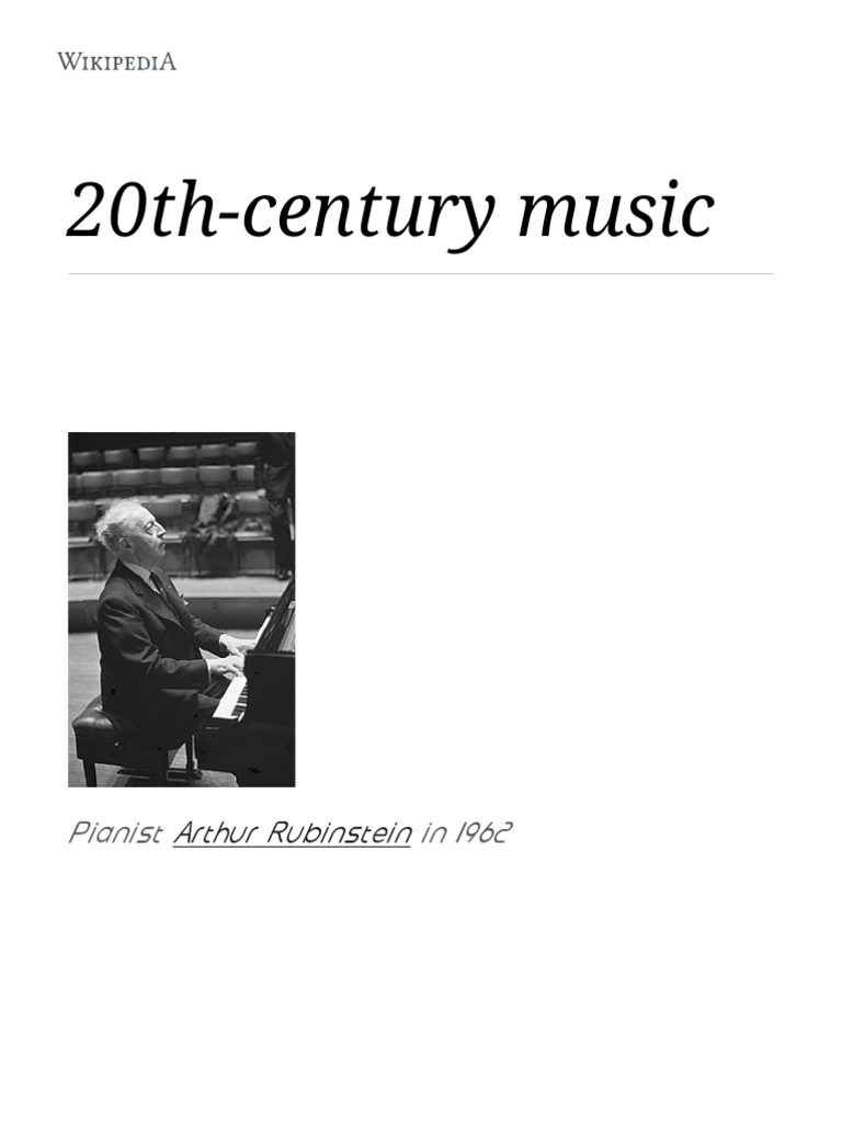 20th Century Music | PDF | Performing Arts | Sound