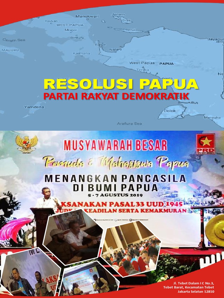 Resolusi Partai Rakyat Demokratik (PRD) Terhadap Permasalahan Papua ...