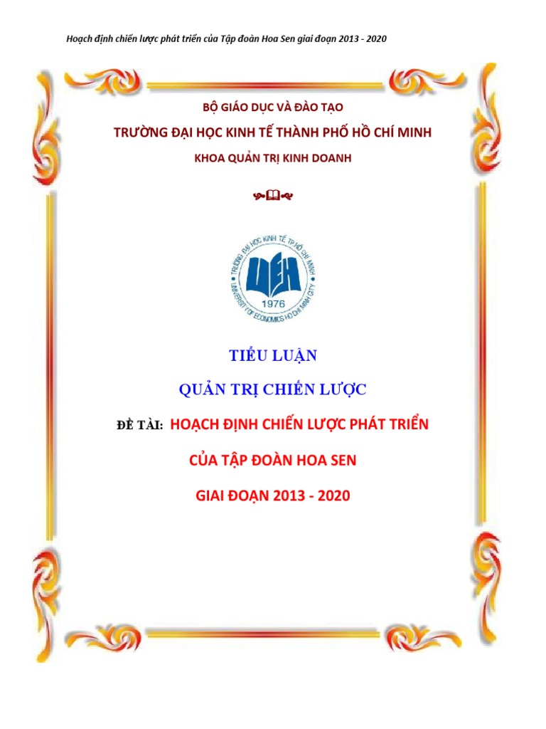 123doc VN Hoach Dinh Chien Luoc Phat Trien Cua Tap Doan Hoa Sen Giai Doan 2013 2020 7943 | PDF