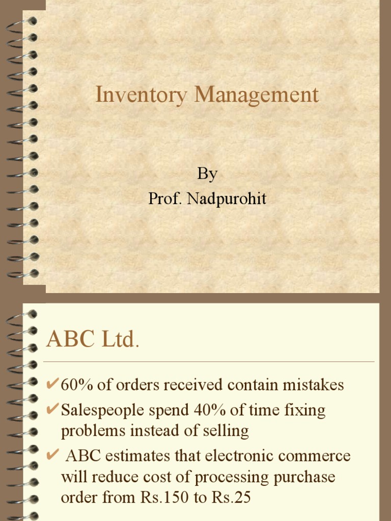 Inventory Management Strategies Overview | PDF | Inventory | Demand