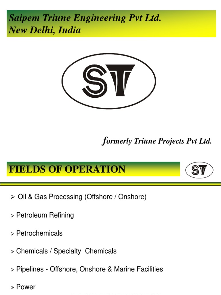 Saipem Triune Engineering PVT Ltd. New Delhi, India | PDF | Engineering | Iso 9000