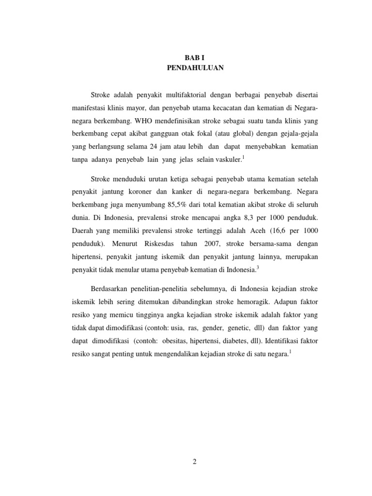 Laporan Kasus STROKE Iskemik | PDF | Sains & Matematika