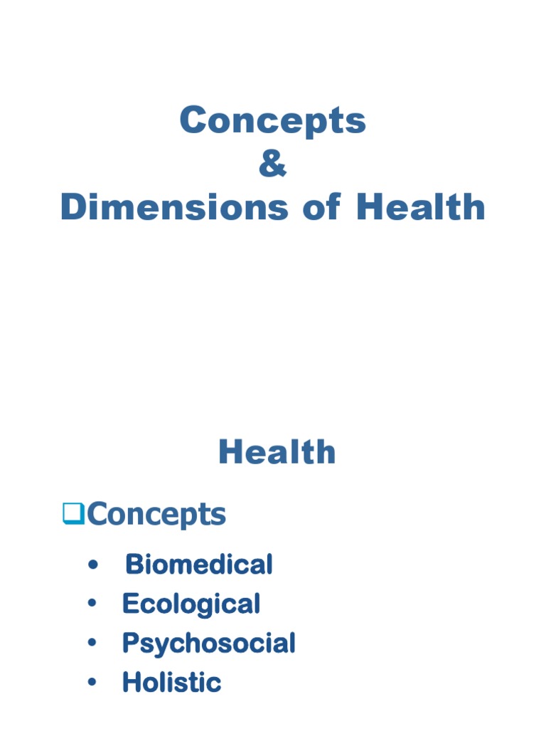 Concept of Health | PDF