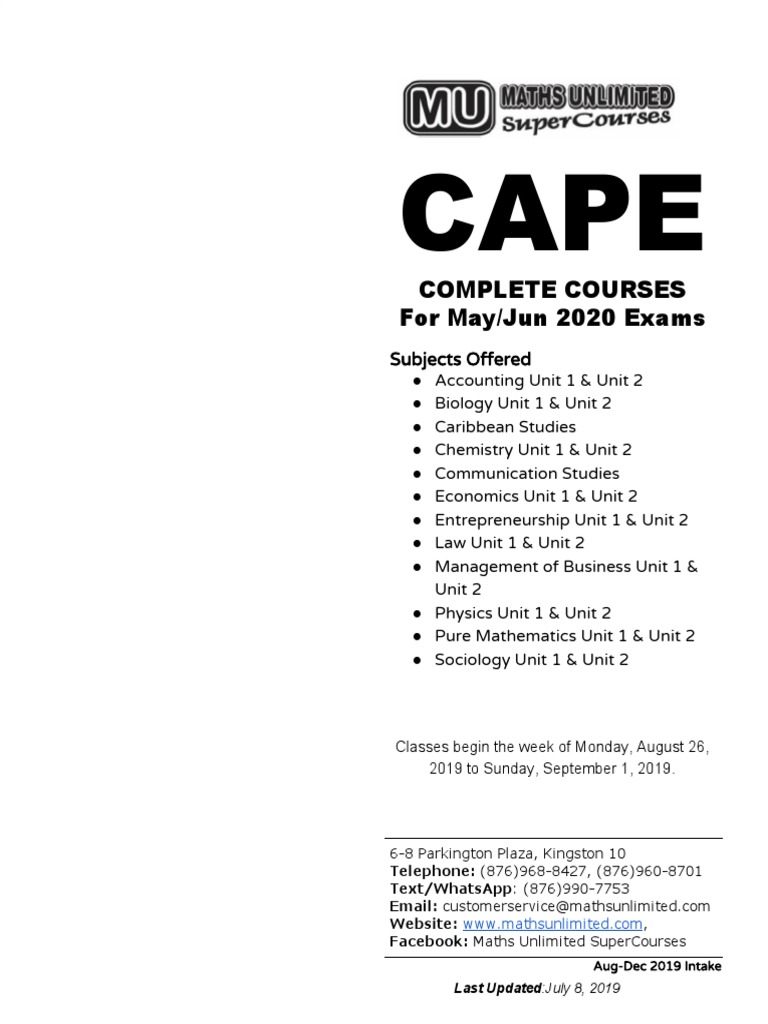 Cape pure maths unit 1 rand | Tuition Payments | Test (Assessment)